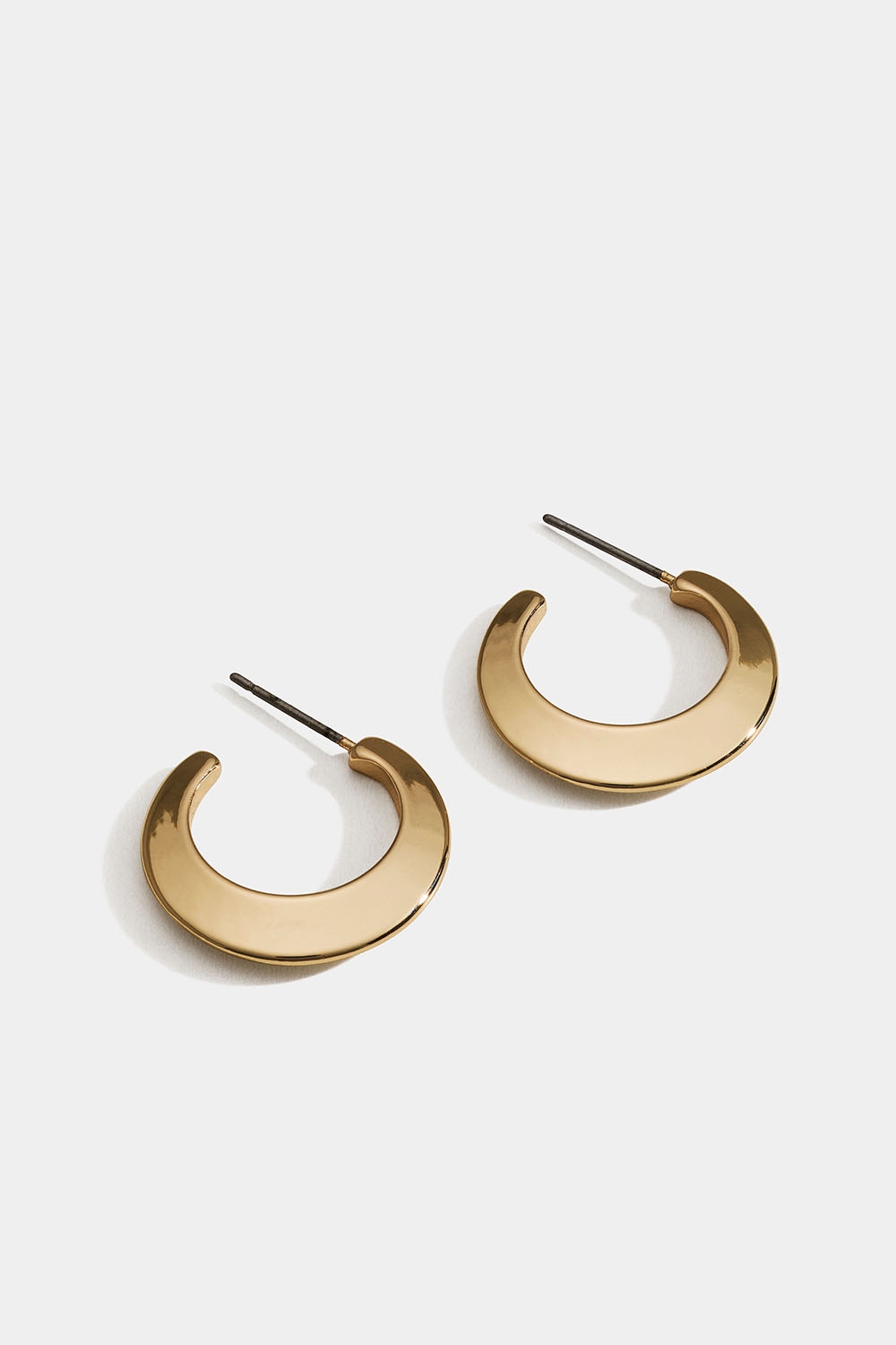 Køb Guldfarvede Flade Hoops På Glitterdk