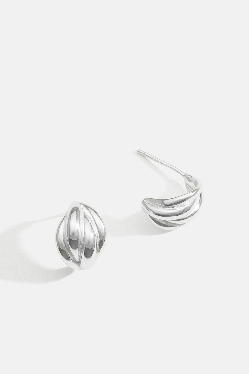 Køb Brede Hoops I ægte Sølv Med Riflet Design På Glitterdk